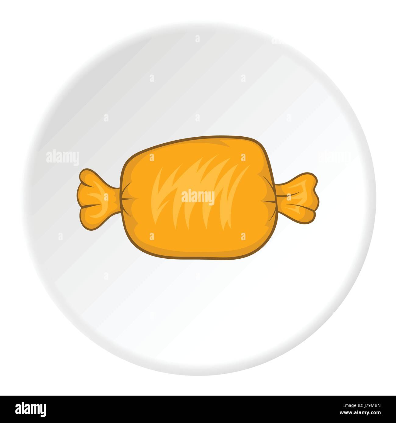 Packing for sweets icon in cartoon style isolated on white circle ...