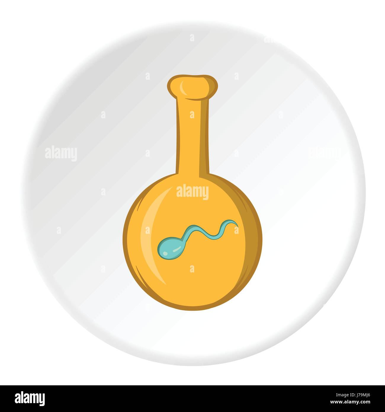 IVF icon in cartoon style isolated on white circle background ...