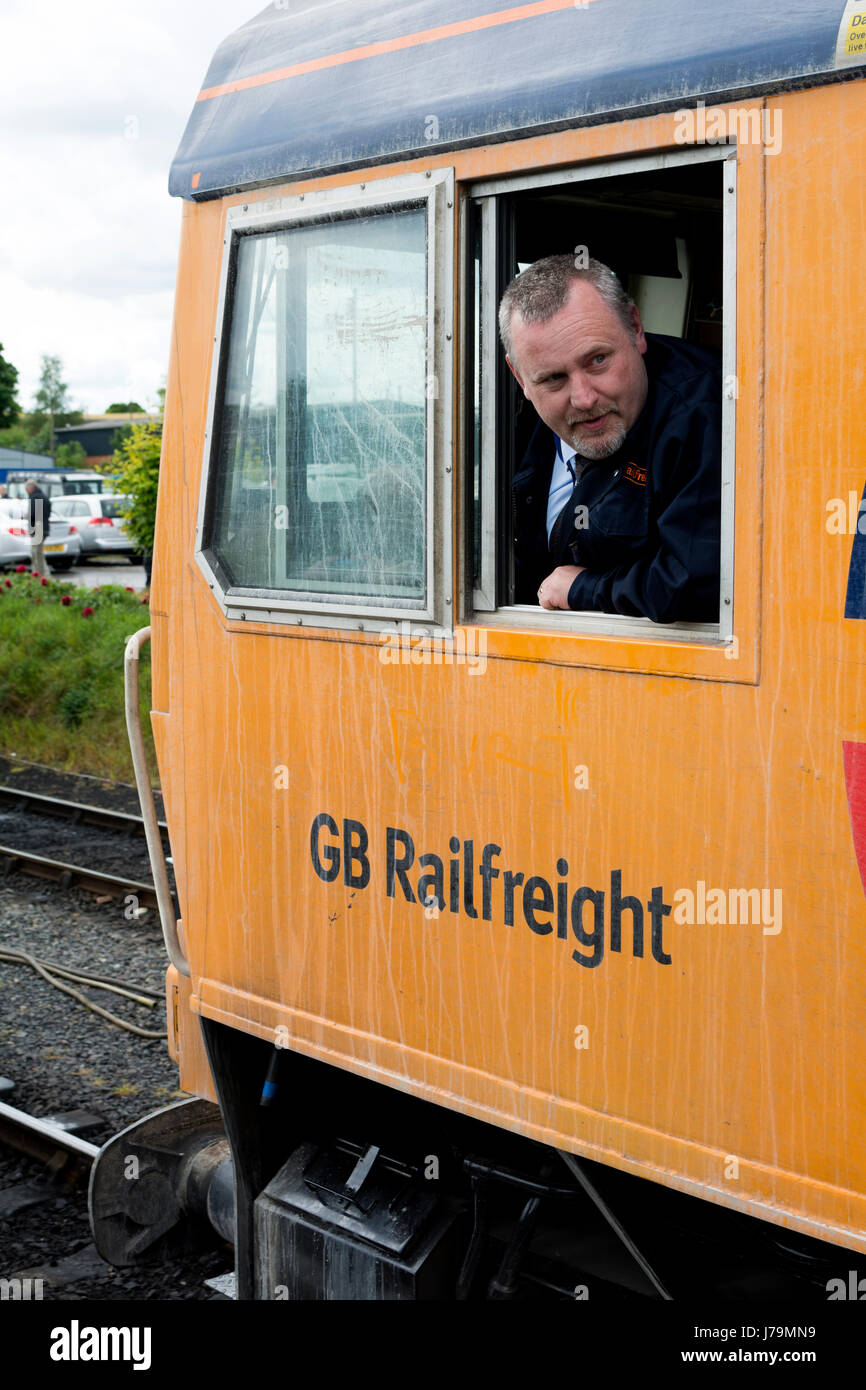 Diesel train driver looking out hi-res stock photography and images - Alamy