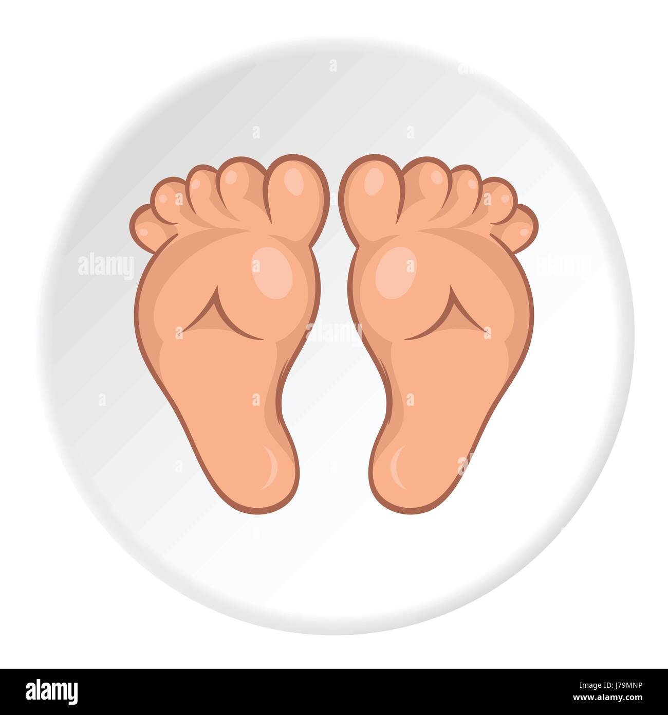 Babys legs icon in cartoon style isolated on white circle background ...