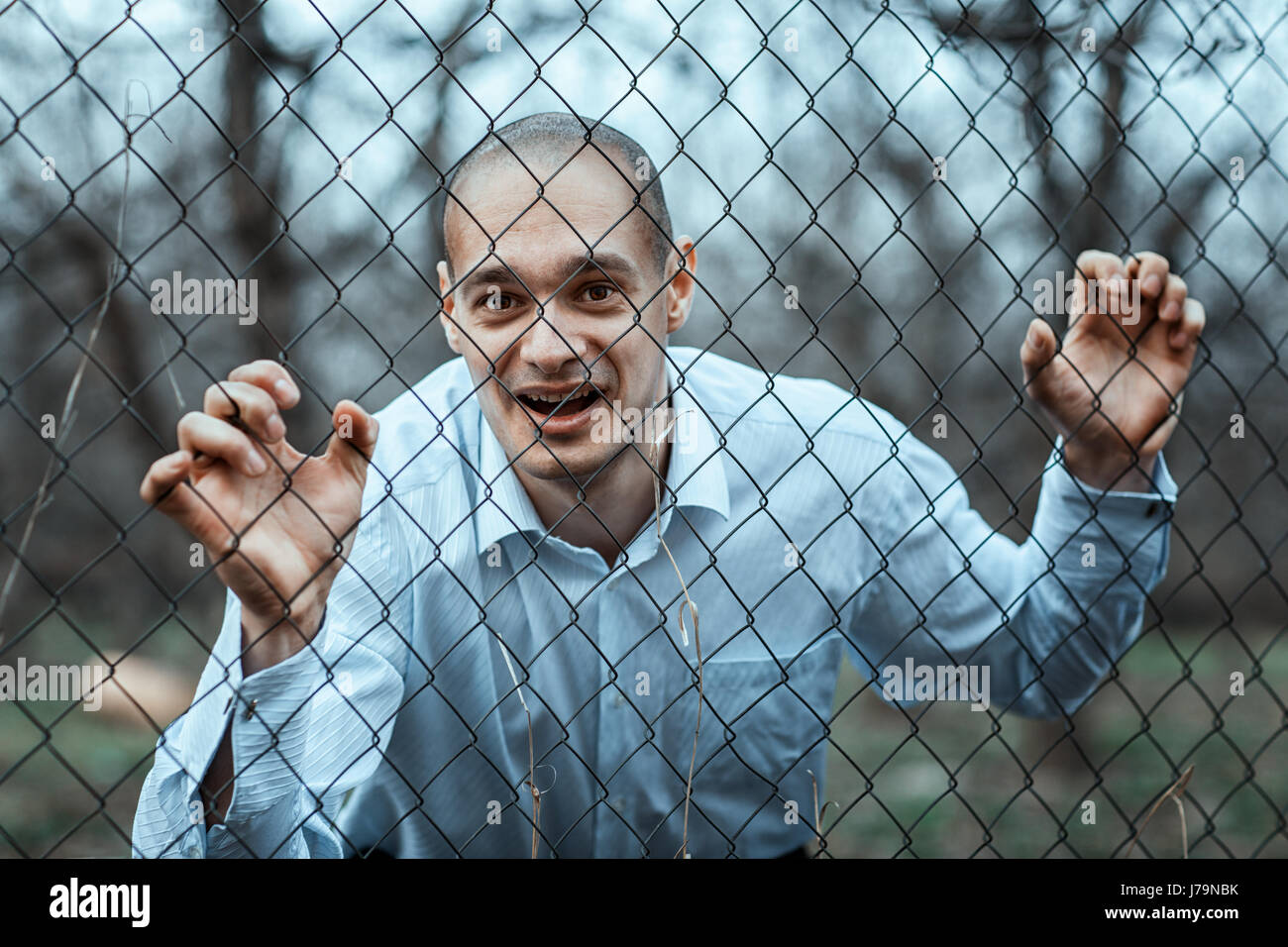 Hand chain link fence hi-res stock photography and images - Alamy