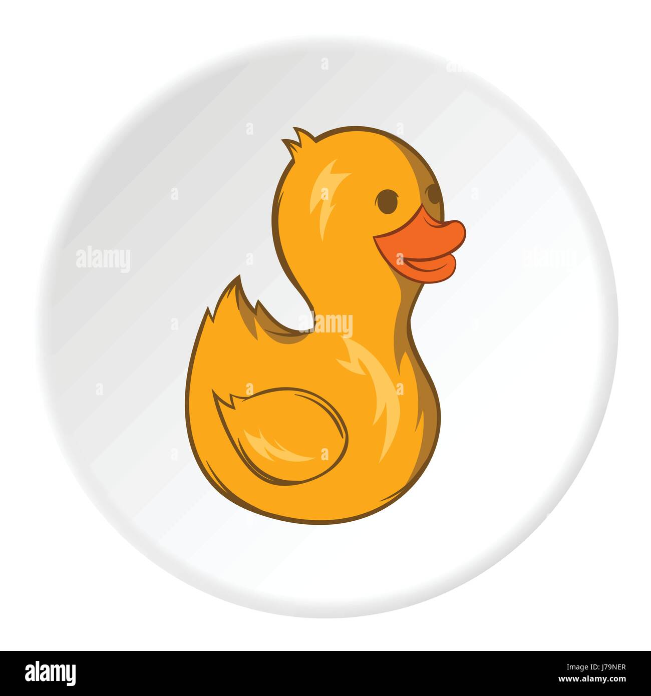 Cute yellow little duck icon Stock Vector Images - Alamy
