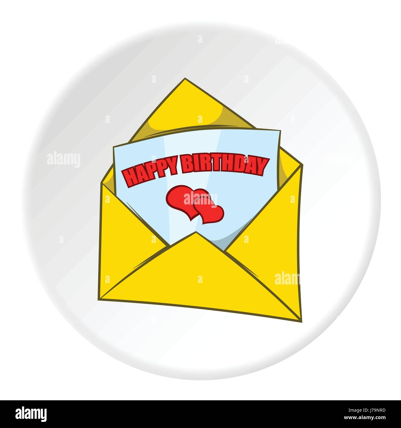 Greeting card icon, cartoon style Stock Vector Image & Art - Alamy