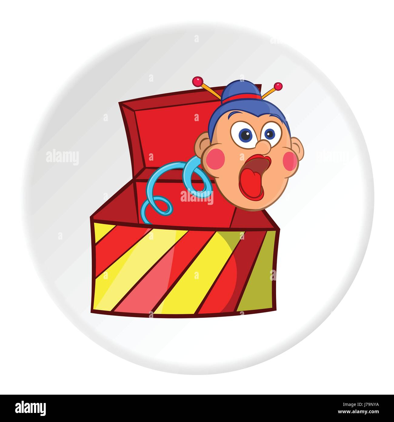 Box with jumping toy icon, cartoon style Stock Vector Image & Art - Alamy