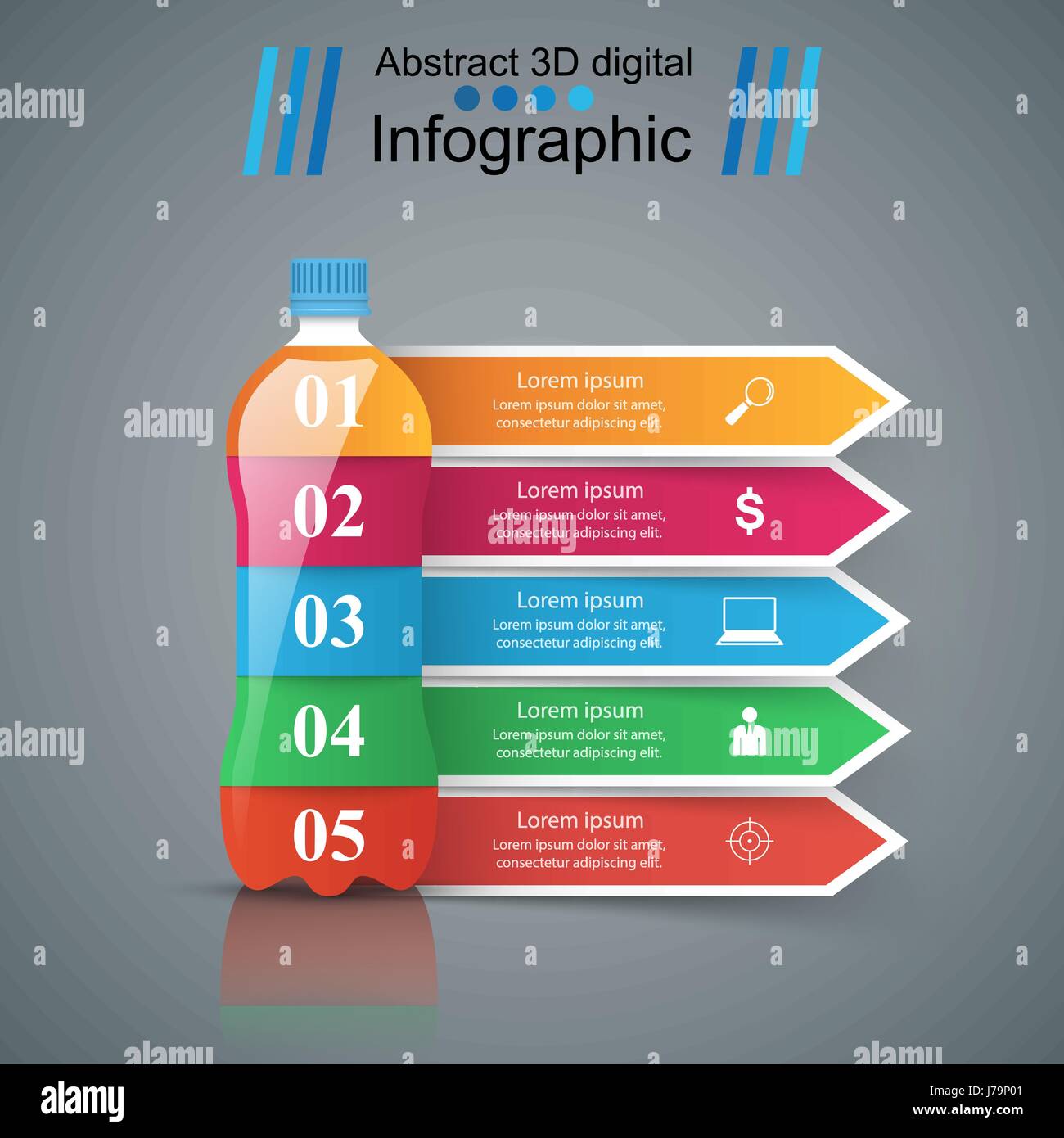 Bottle, water infographics Stock Vector Image & Art - Alamy