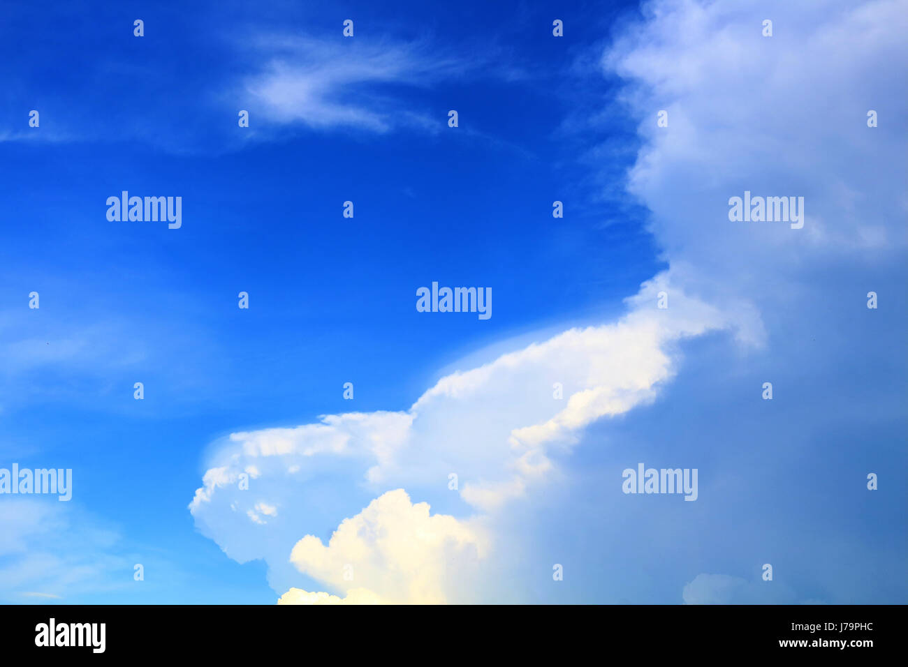 colorful blue sky and white clouds in sunny time Stock Photo - Alamy