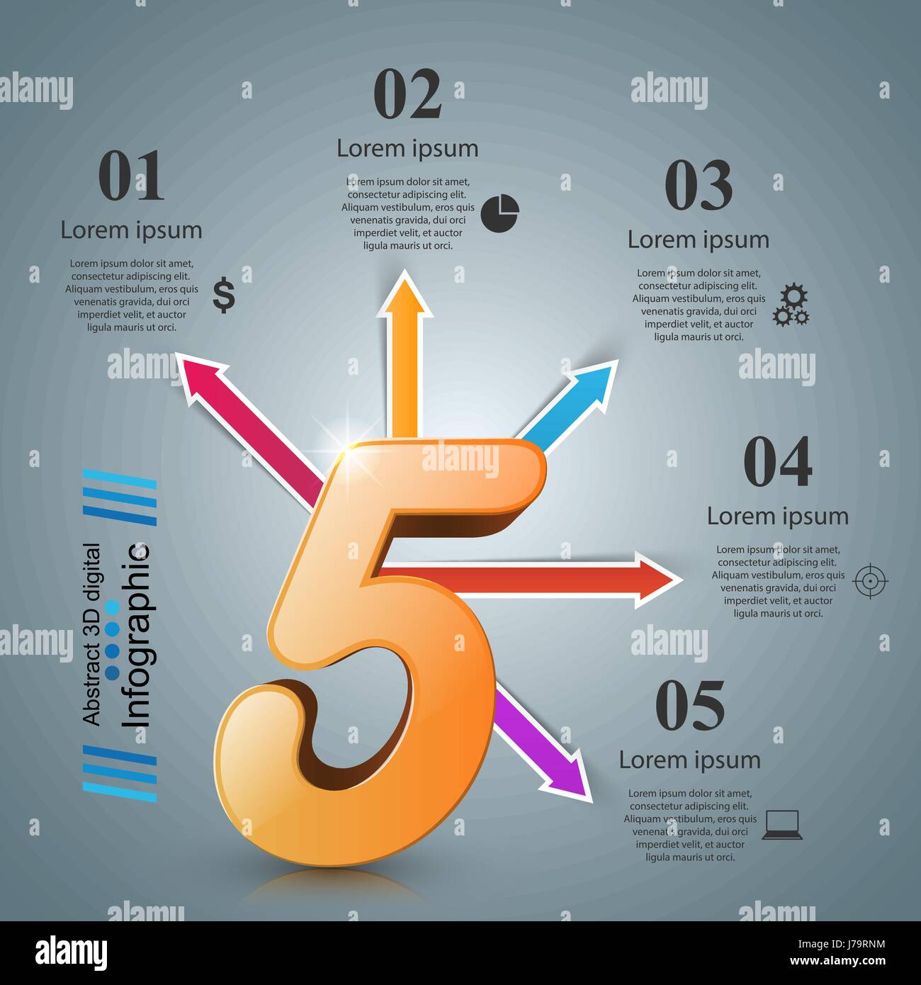 Infographic icons. Arrows icon Stock Vector Image & Art - Alamy