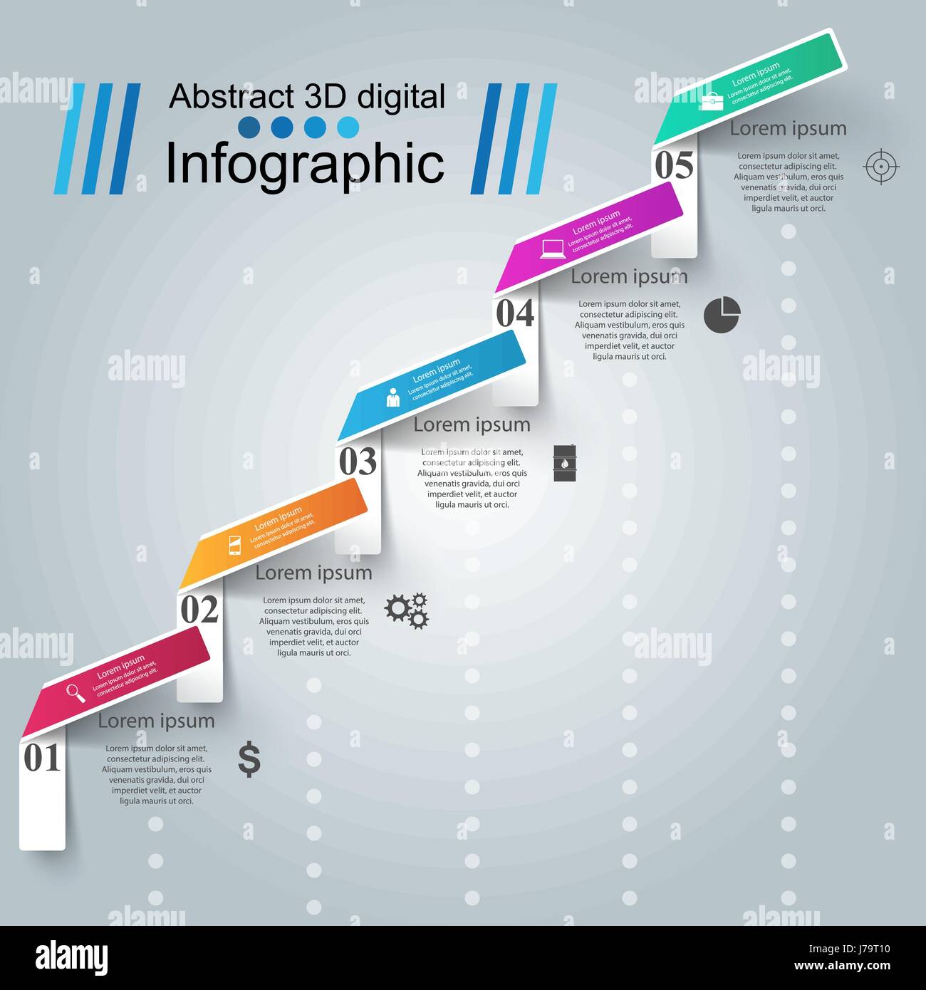 Infographics up the ladder to success. Business stair Stock Vector ...