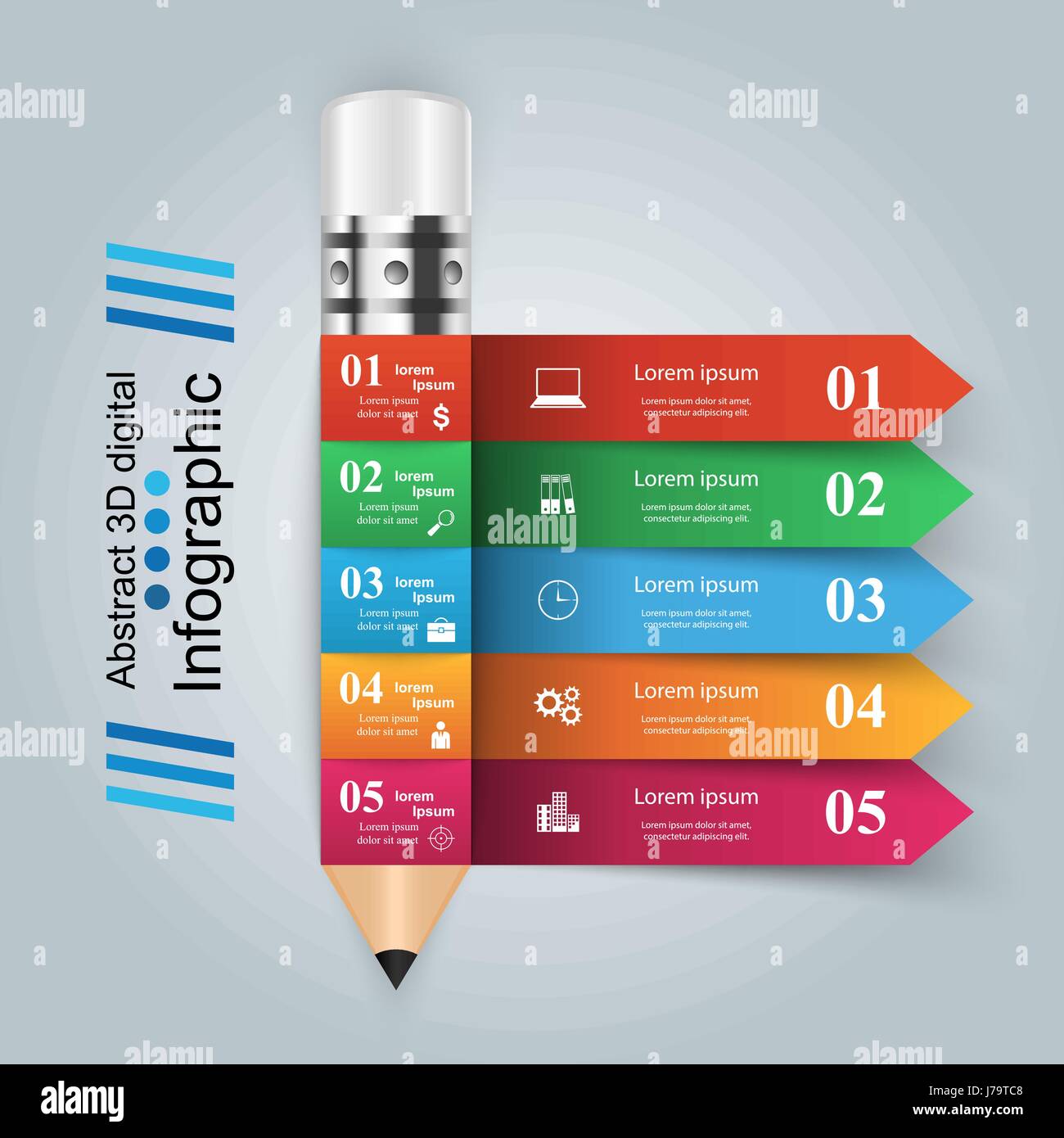 Business Infographics. Pencil icon Stock Vector Image & Art - Alamy