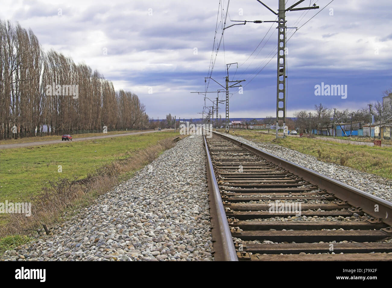 tracks lines railways railway rails landscape scenery countryside ...