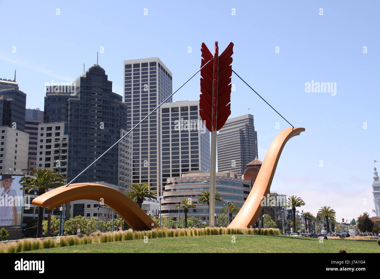 bow and arrow monument in san francisco Stock Photo - Alamy