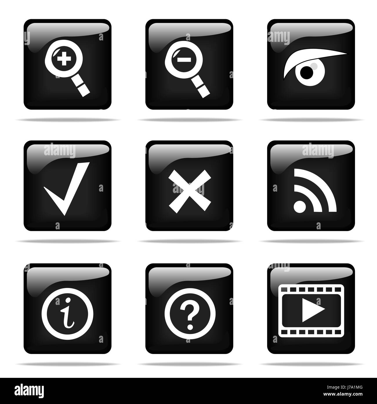 ok eye organ button icon cancel set icons buttons keys info art game ...