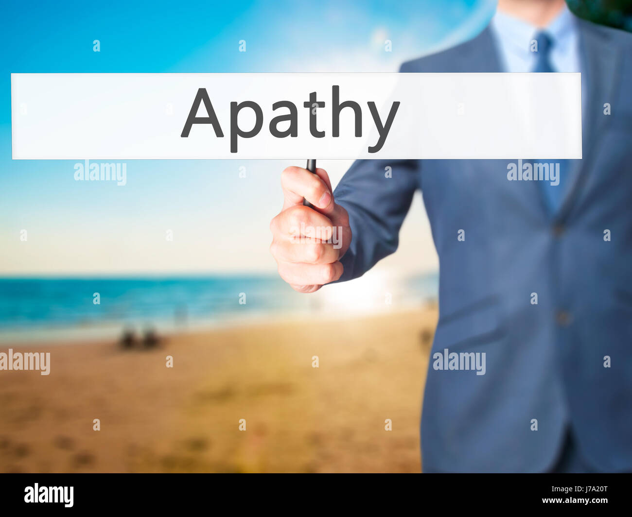 Apathy - Business man showing sign. Business, technology, internet ...