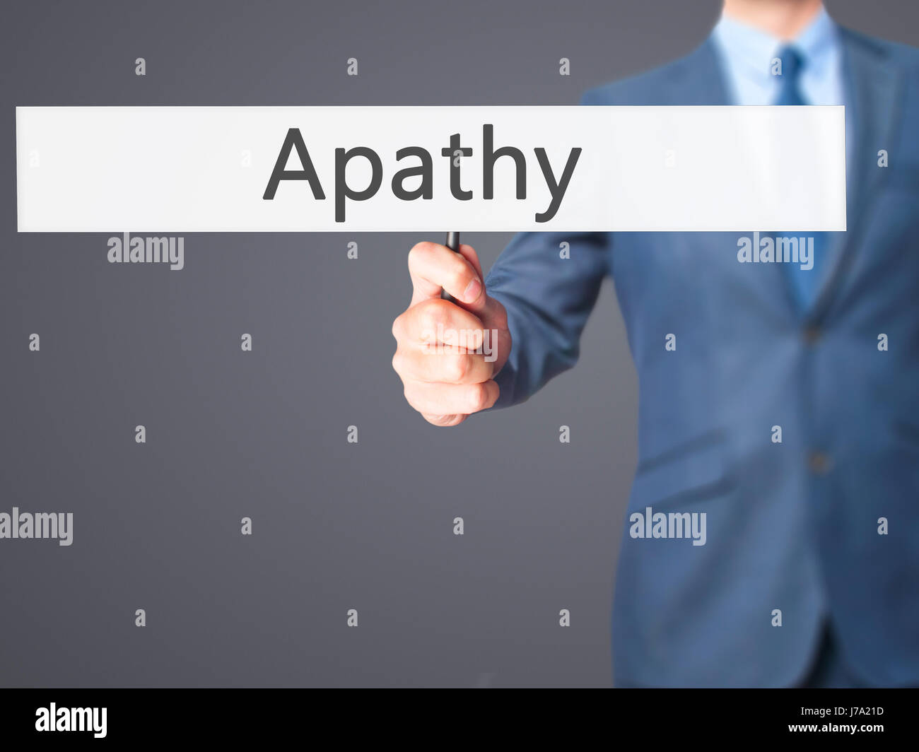 Apathy - Business man showing sign. Business, technology, internet ...
