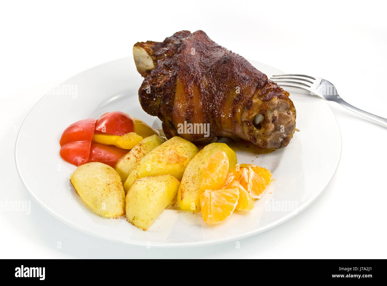 fried haxe-hachse- with bratkartoff Stock Photo - Alamy