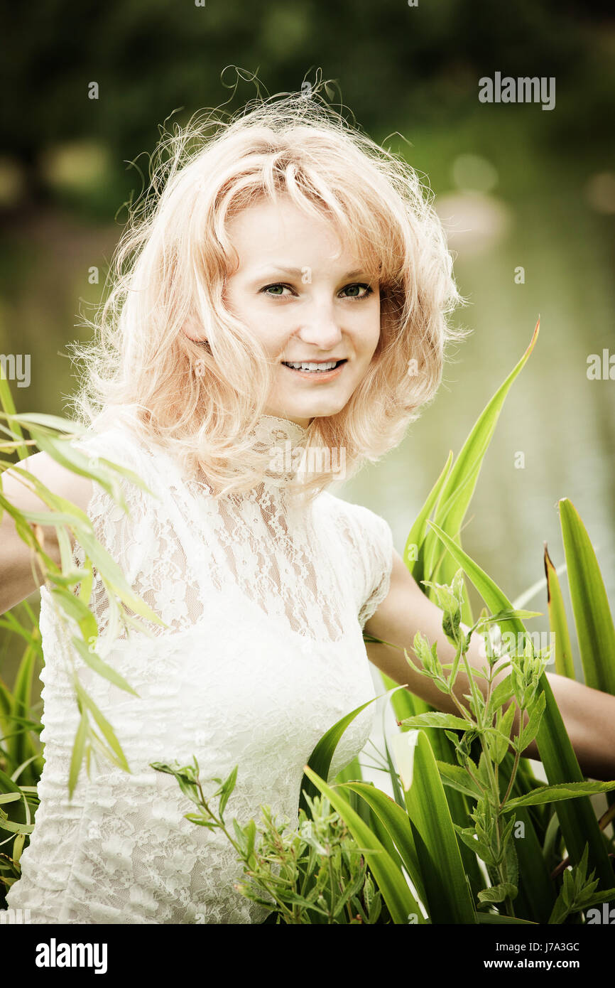 woman in nature Stock Photo - Alamy