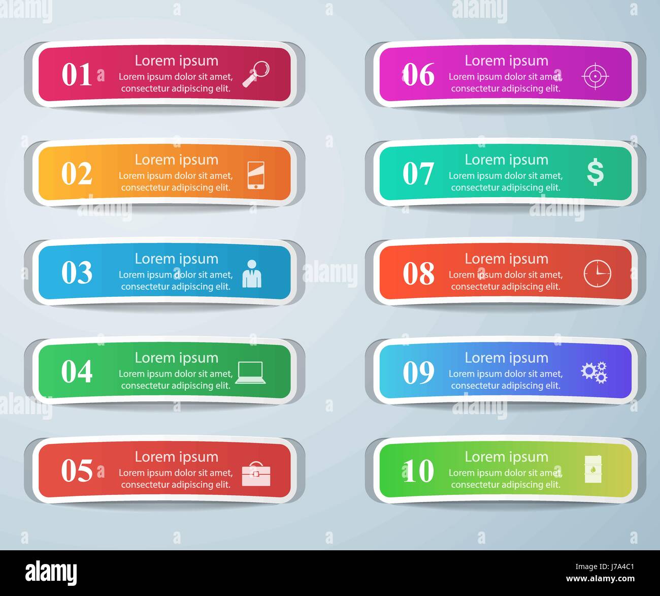 Infographic design. List of 10 items Stock Vector Image & Art - Alamy