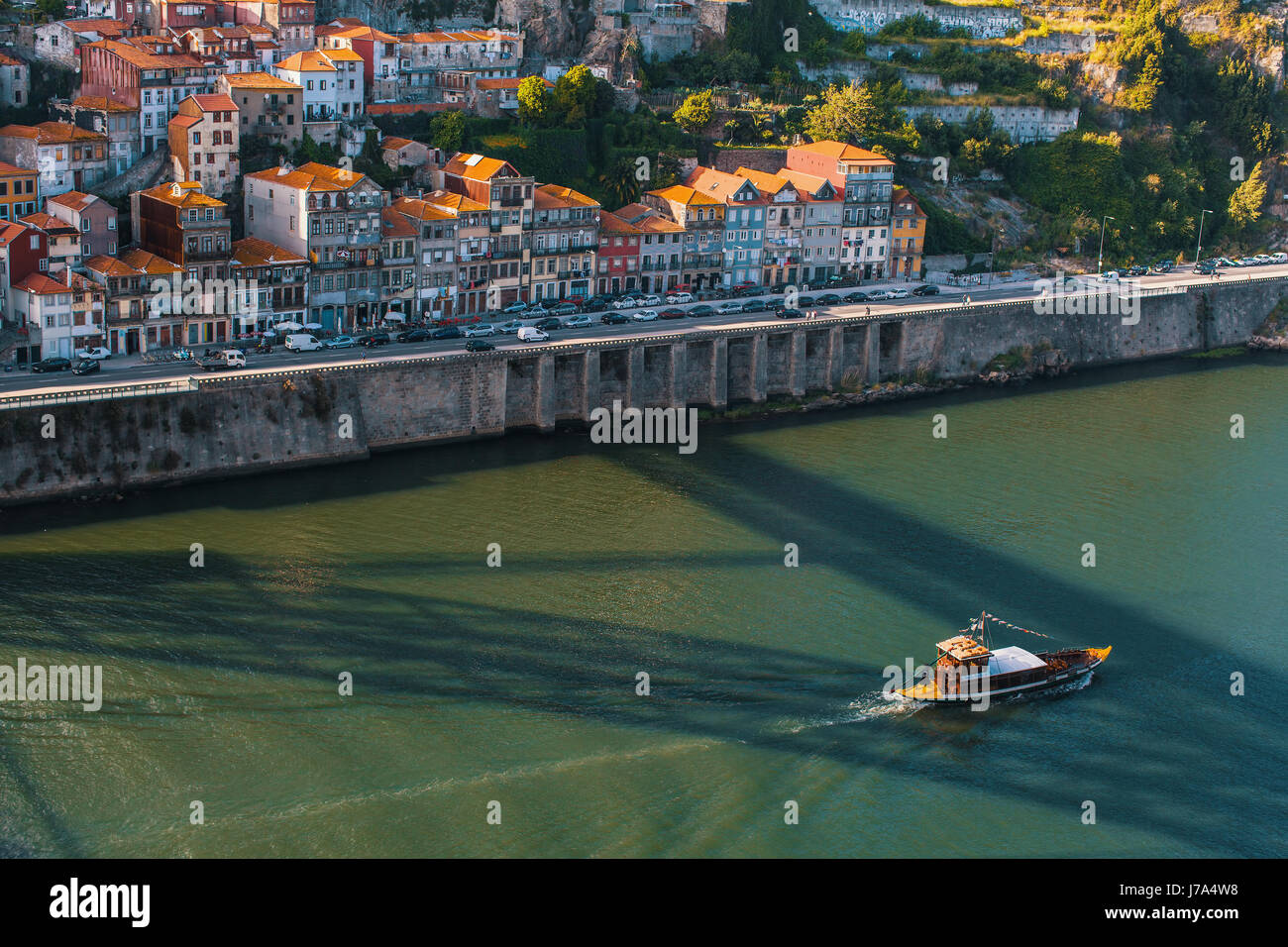 Bird's-eye view of Douro river, Porto, Portugal Stock Photo - Alamy