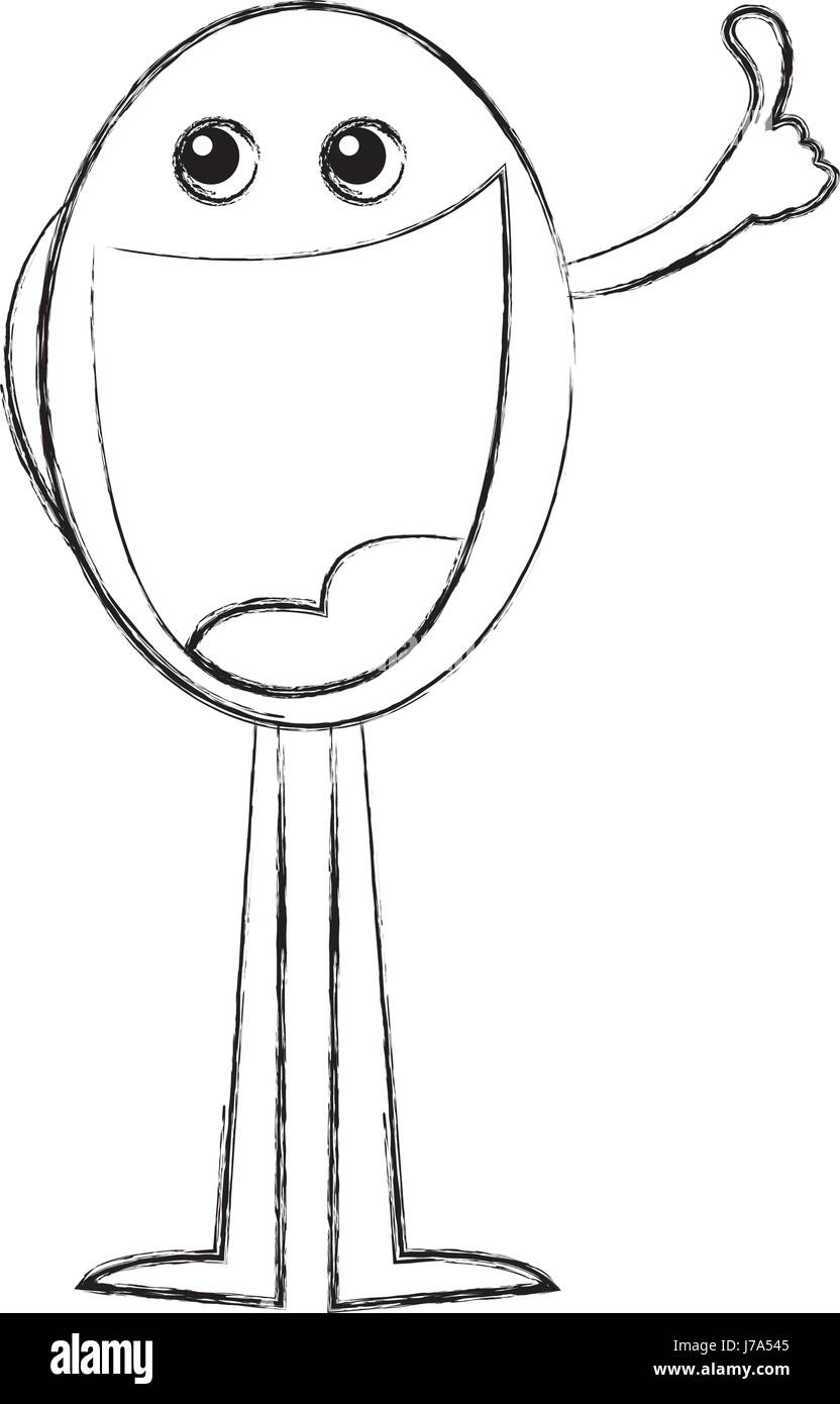 happy emogy face kawaii character Stock Vector Image & Art - Alamy