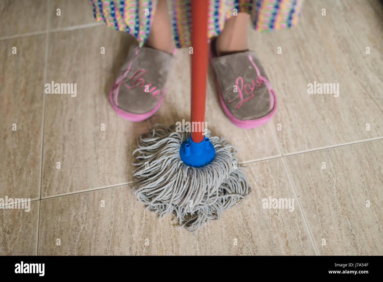 Woman senior cleaning feet hi-res stock photography and images - Alamy