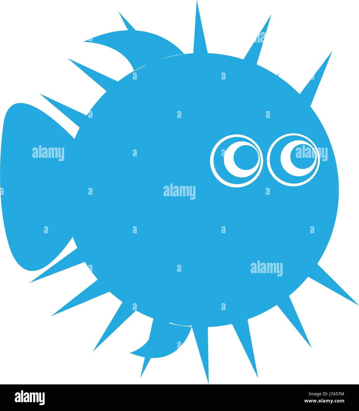 blowfish silhouette isolated icon Stock Vector Image & Art - Alamy