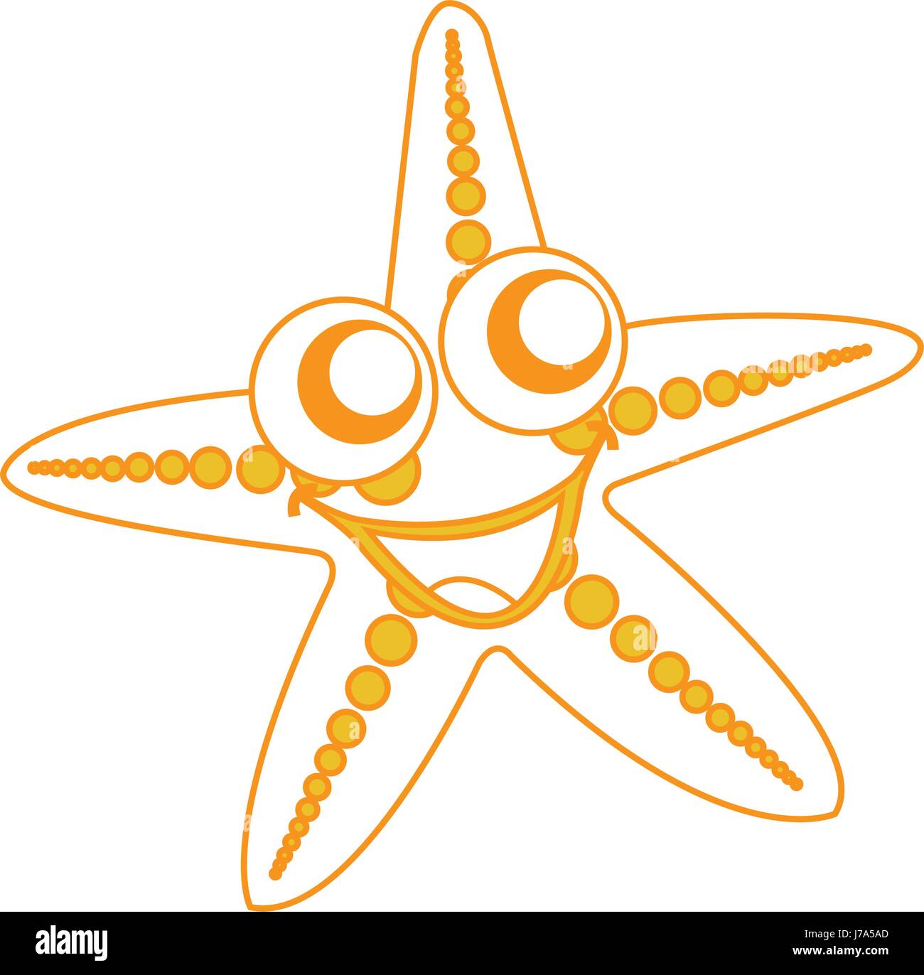 starfish comic character icon Stock Vector Image & Art - Alamy