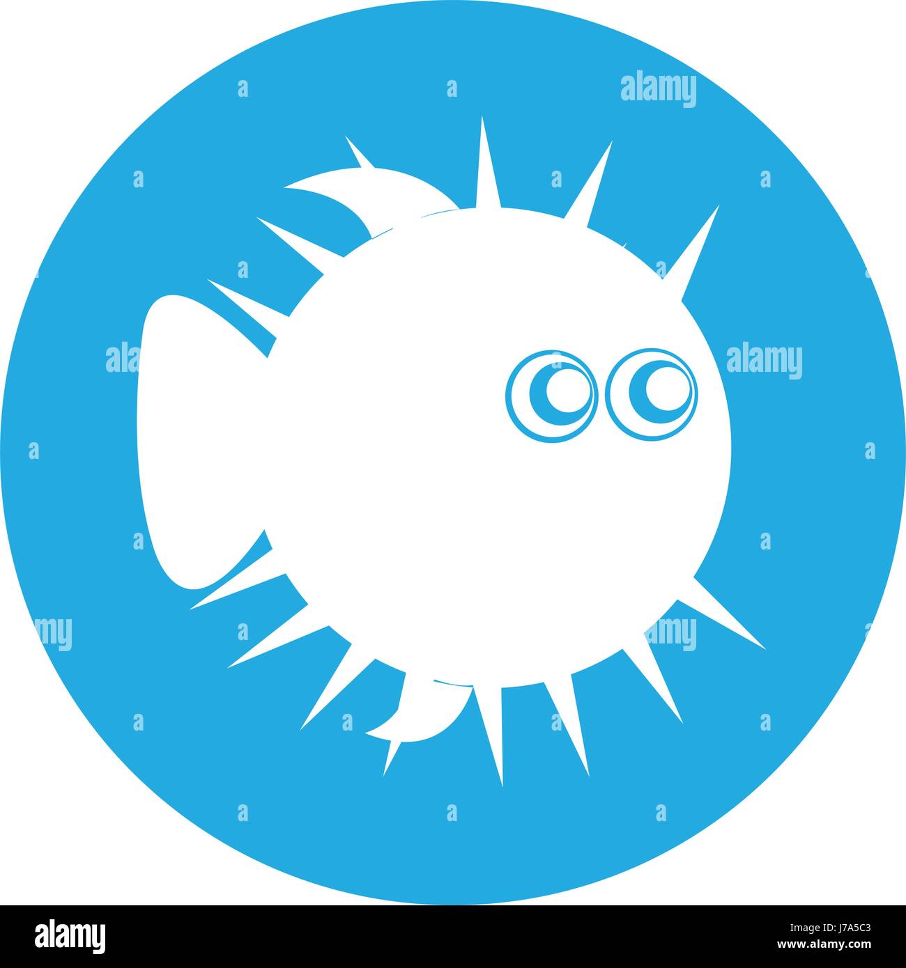 blowfish silhouette isolated icon Stock Vector Image & Art - Alamy