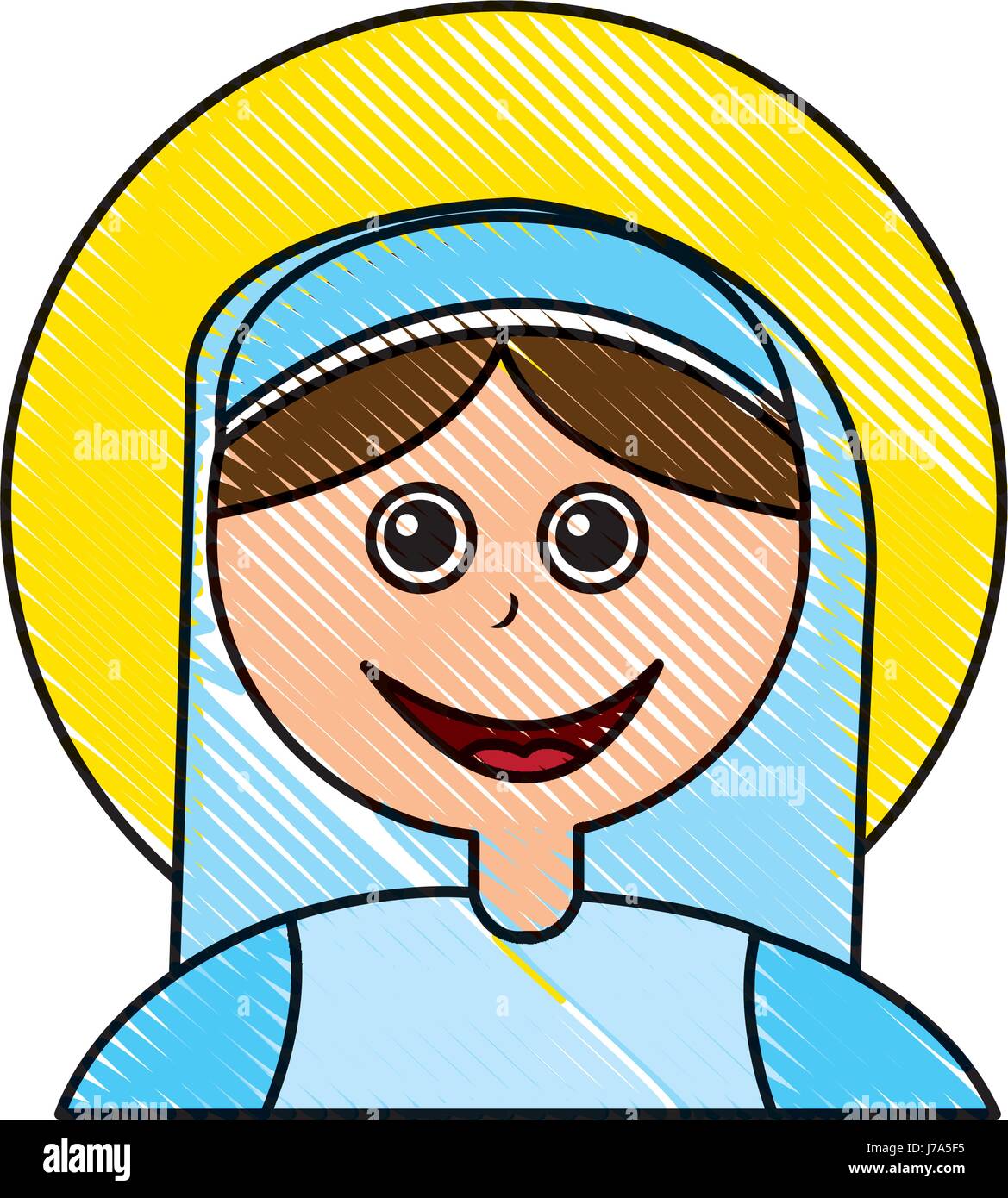 mary virgin manger character Stock Vector Image & Art - Alamy