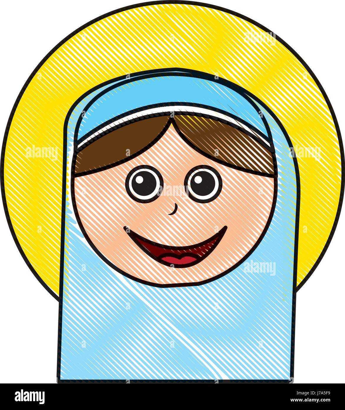mary virgin manger character Stock Vector Image & Art - Alamy