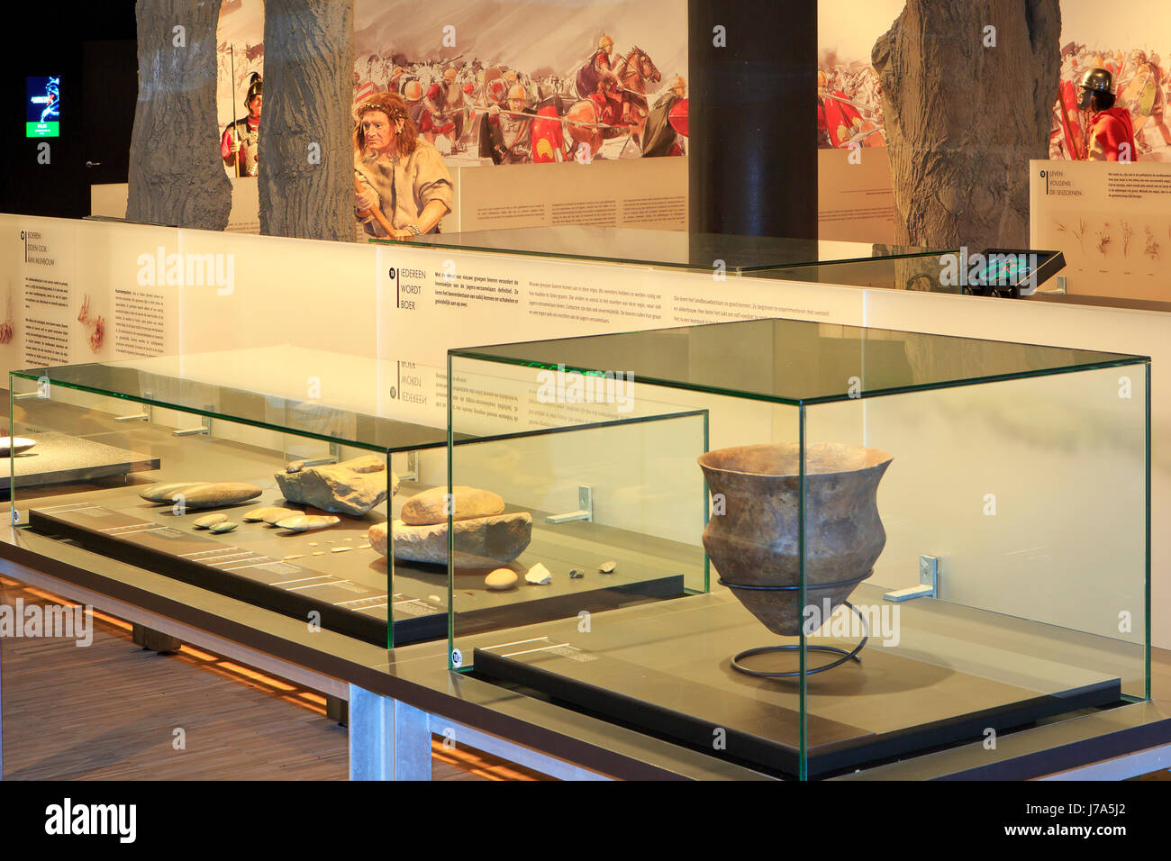 A Roman and Gallo-Roman soldier on display at the Gallo-Roman Museum in ...