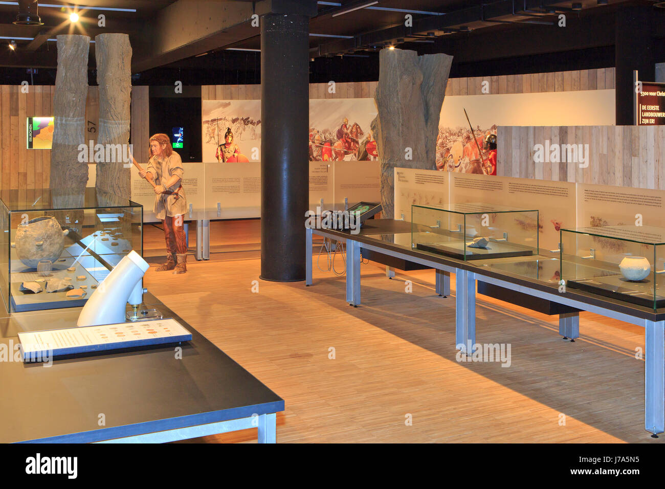 A Roman and Gallo-Roman soldier on display at the Gallo-Roman Museum in ...