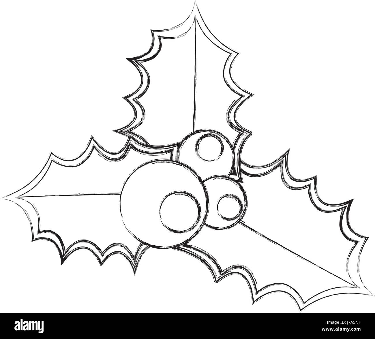 merry christmas leafs decorative Stock Vector Image & Art - Alamy