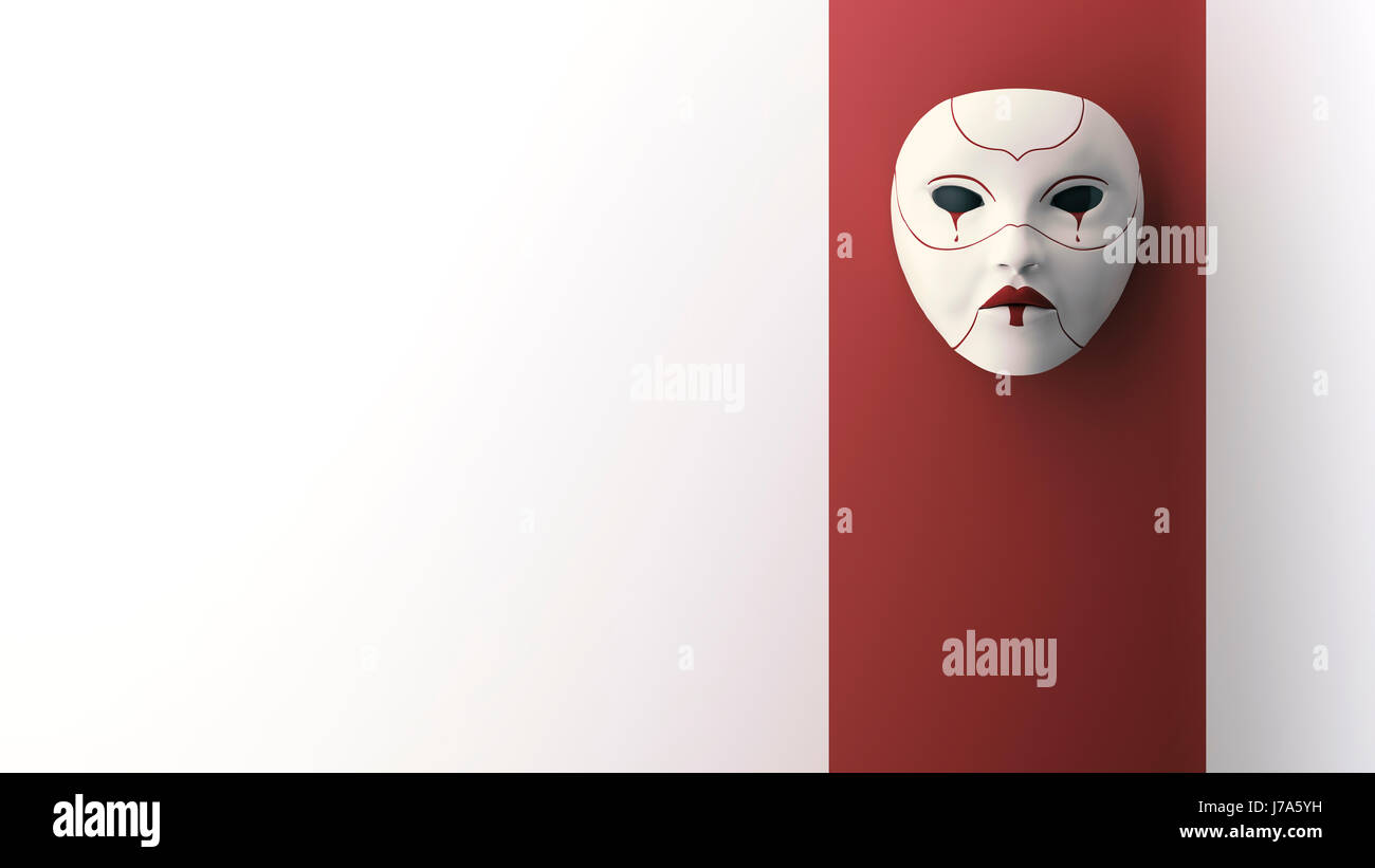 Crying mask hanging wall hi-res stock photography and images - Alamy