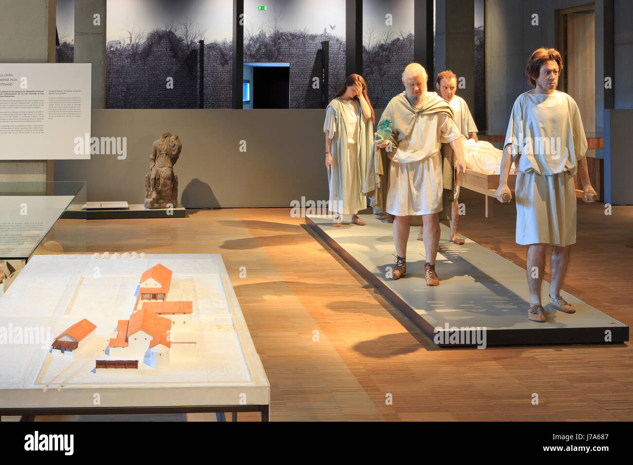 A Gallo-Roman funeral at the Gallo-Roman Museum in Tongeren, Belgium ...