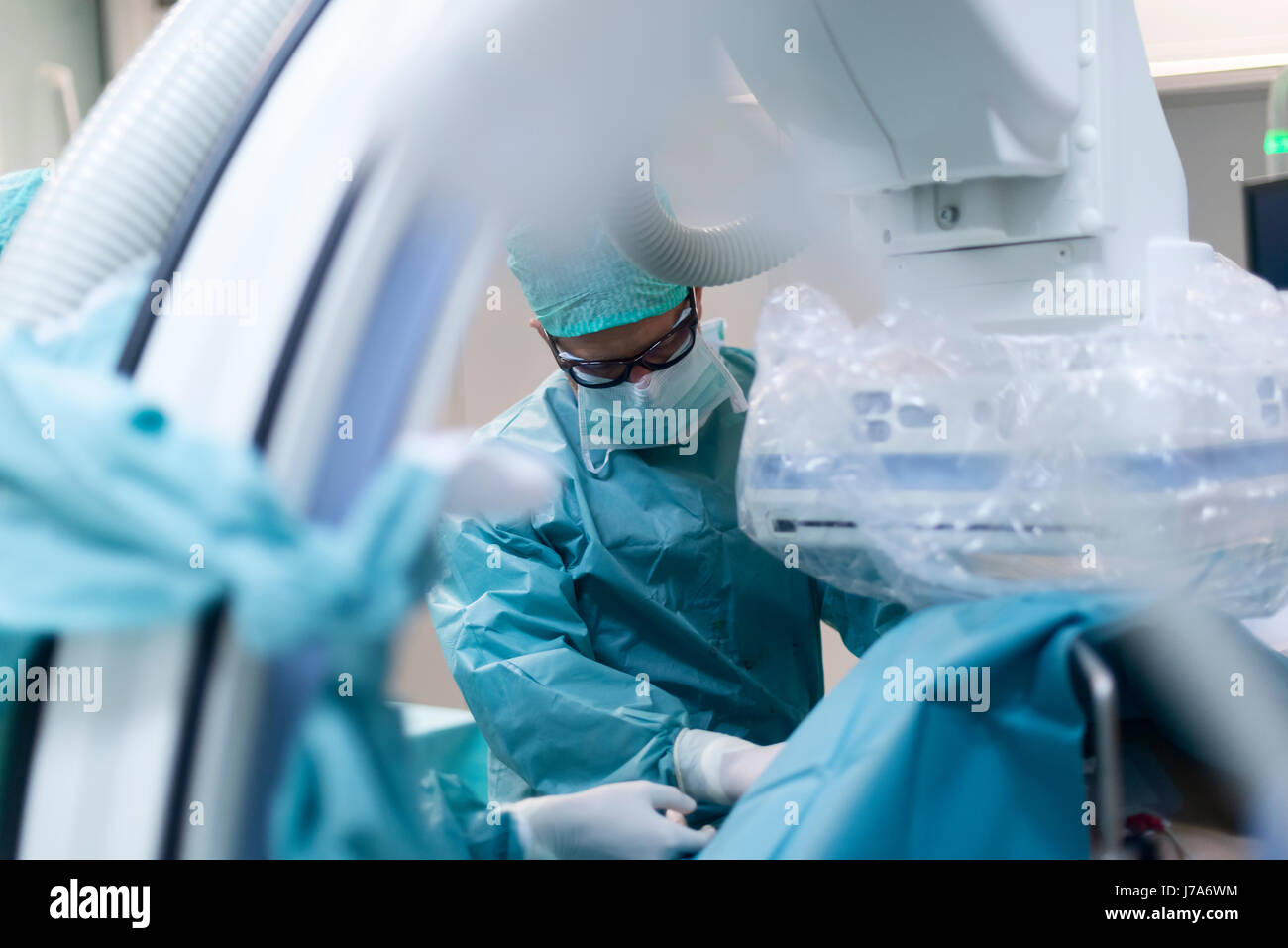 Interventional radiologist at work Stock Photo - Alamy