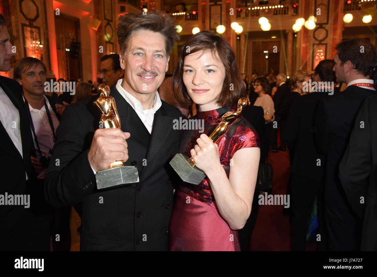 Kurier Romy 2017 at Hofburg. Featuring: Valerie Pachner, Tobias Moretti ...