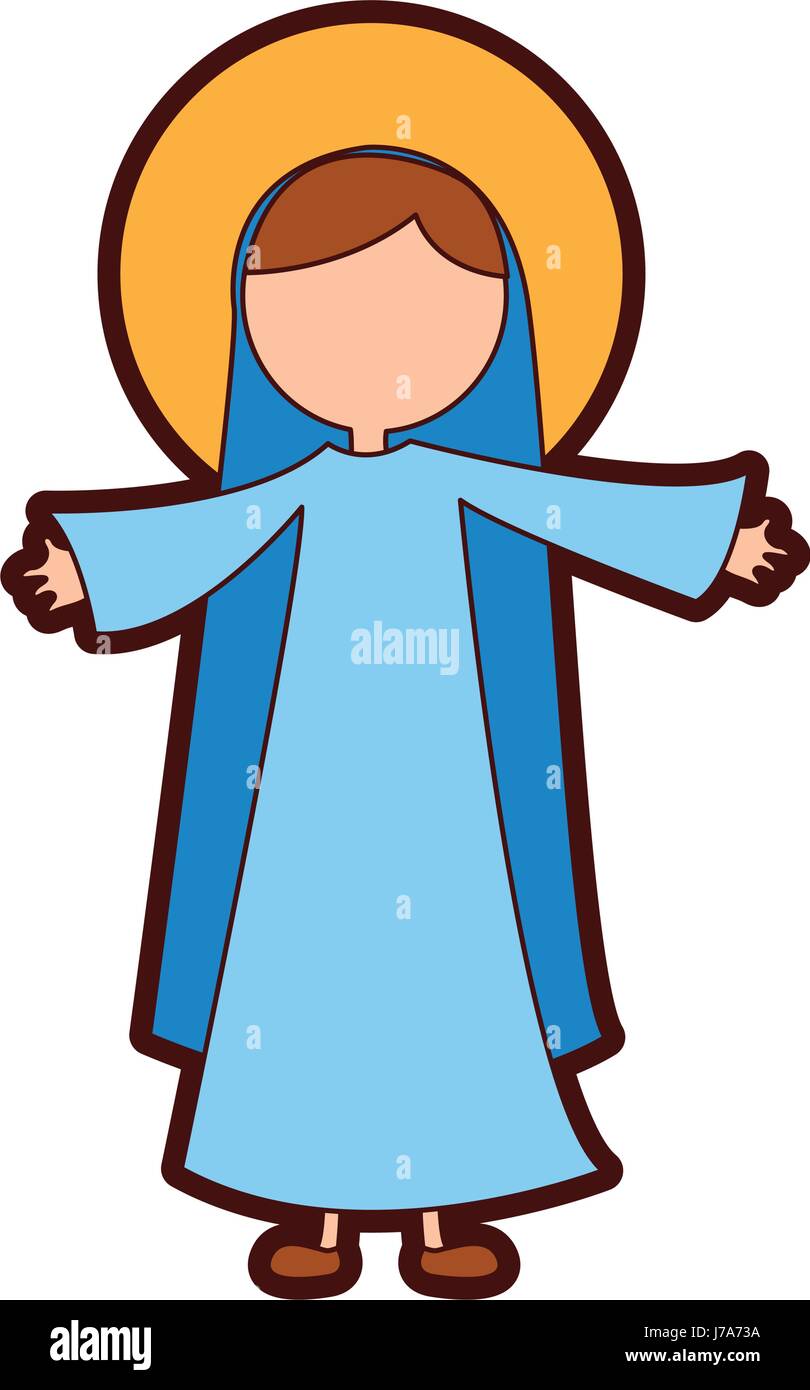 mary virgin manger character Stock Vector Image & Art - Alamy