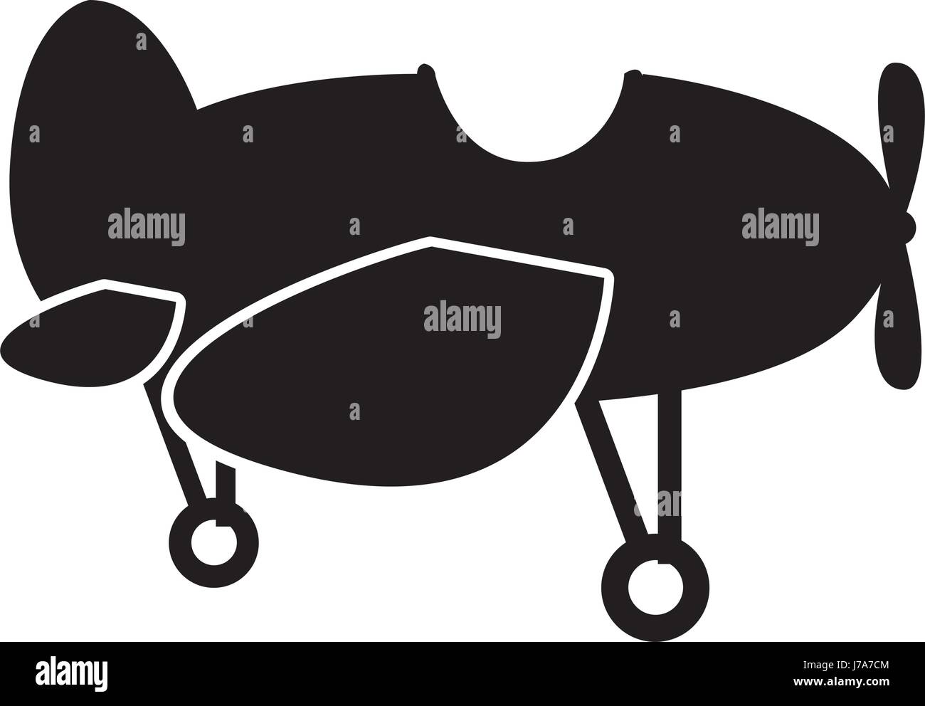 cute airplane flying icon Stock Vector Image & Art - Alamy