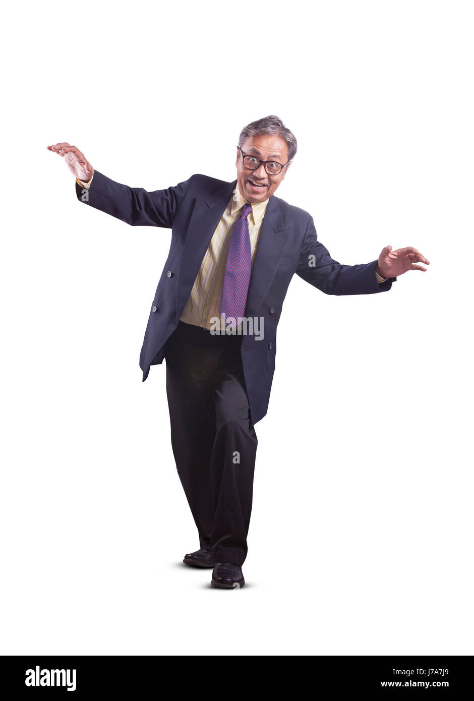 Portrait funny man crazy laughing Cut Out Stock Images & Pictures - Alamy