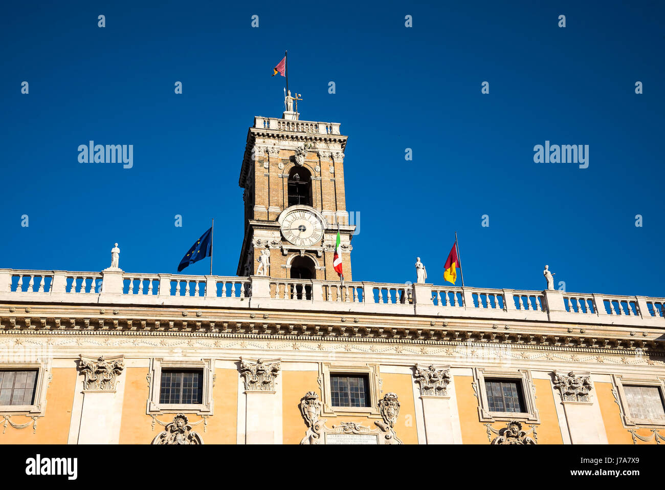 The Senate House on the Capitoline Hill in Rome Italy Stock Photo - Alamy