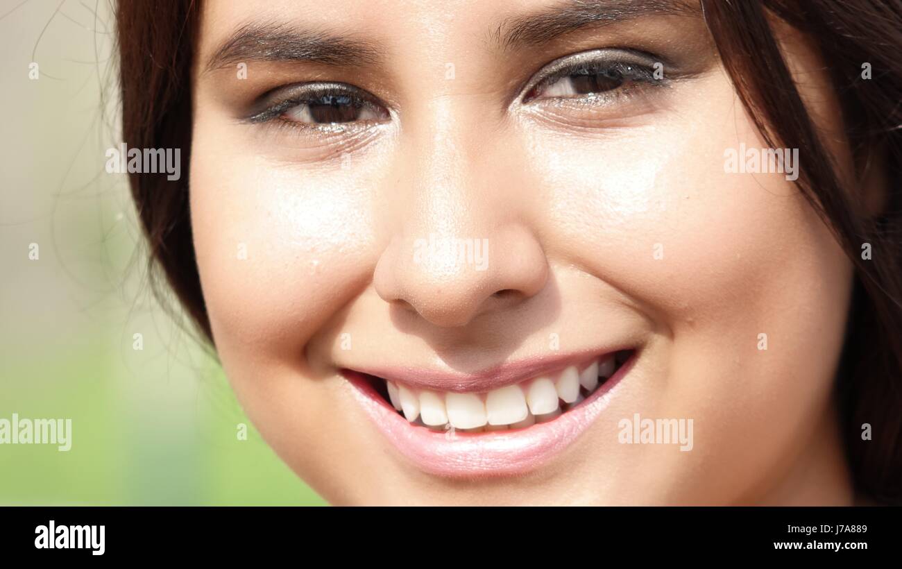 Smiling Face Of Person Stock Photo - Alamy