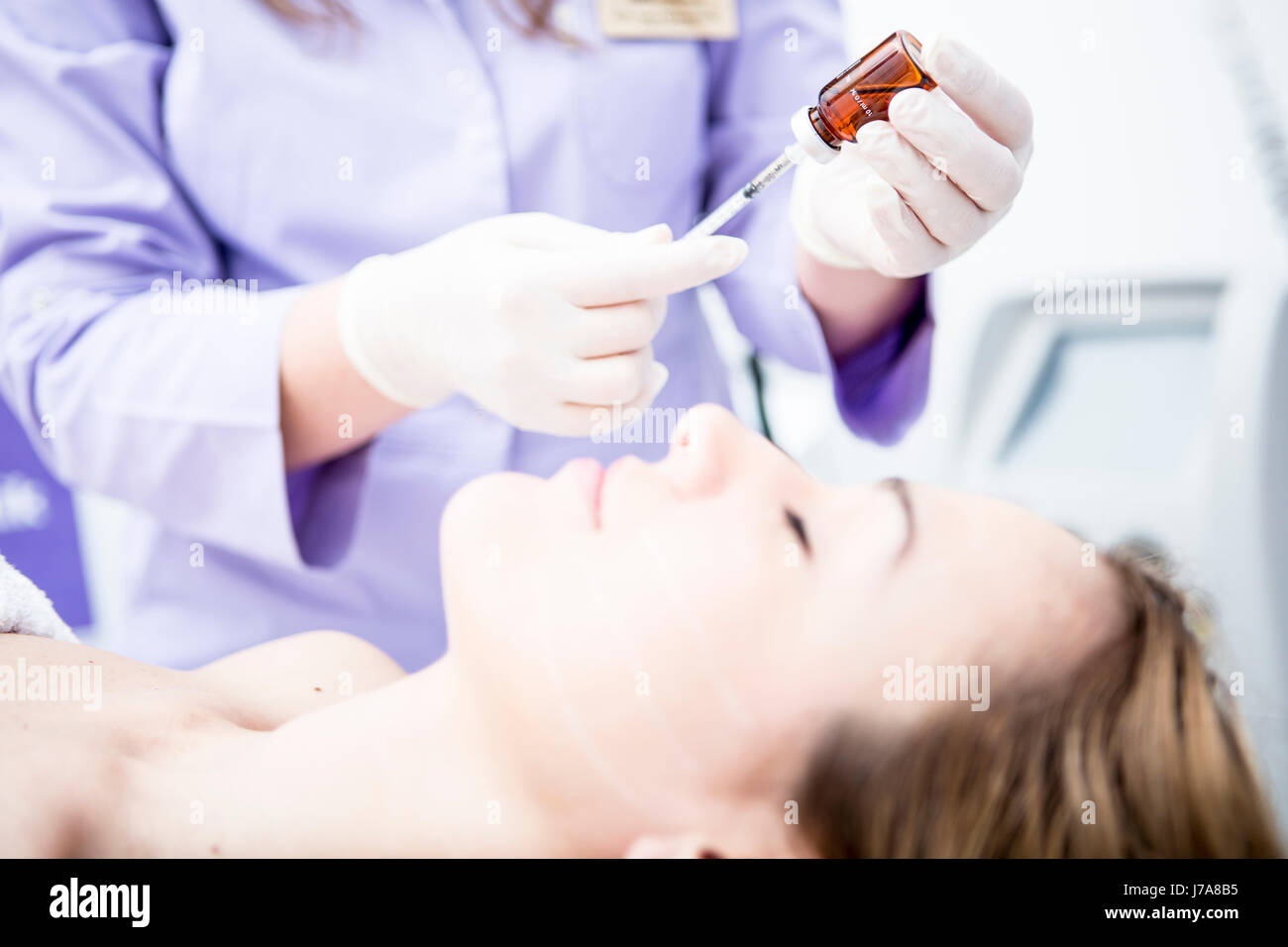 Mesotherapy injection is being prepared hi-res stock photography and images - Alamy