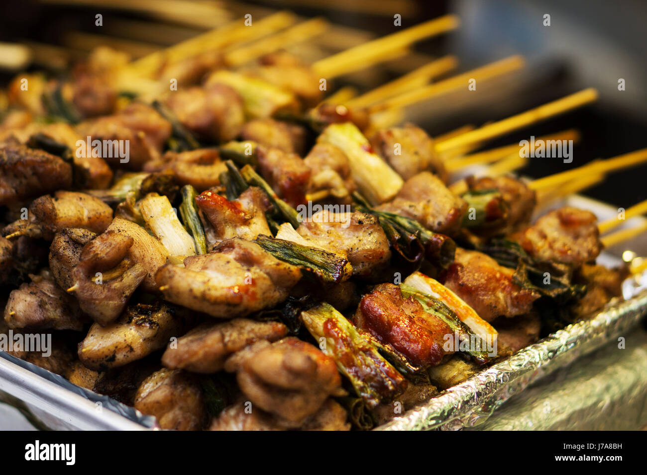 chicken skewer dakkochi Stock Photo - Alamy