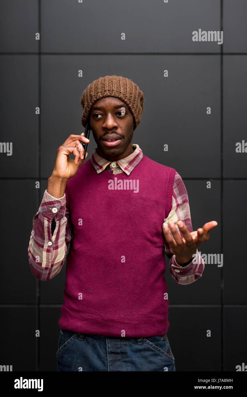 Portrait of man on the phone Stock Photo - Alamy