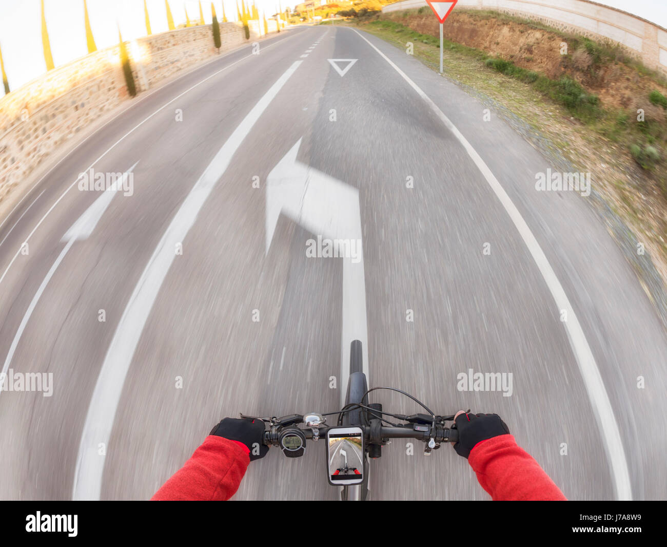 Personal perspective cyclist riding hi-res stock photography and images ...