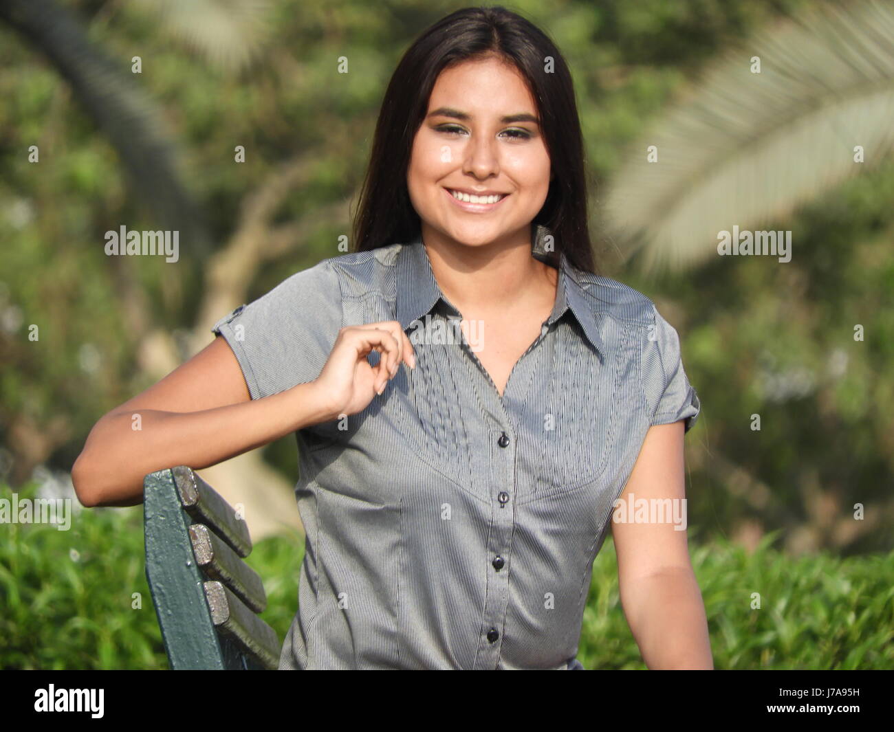 Overjoyed Teenage Girl Stock Photo - Alamy