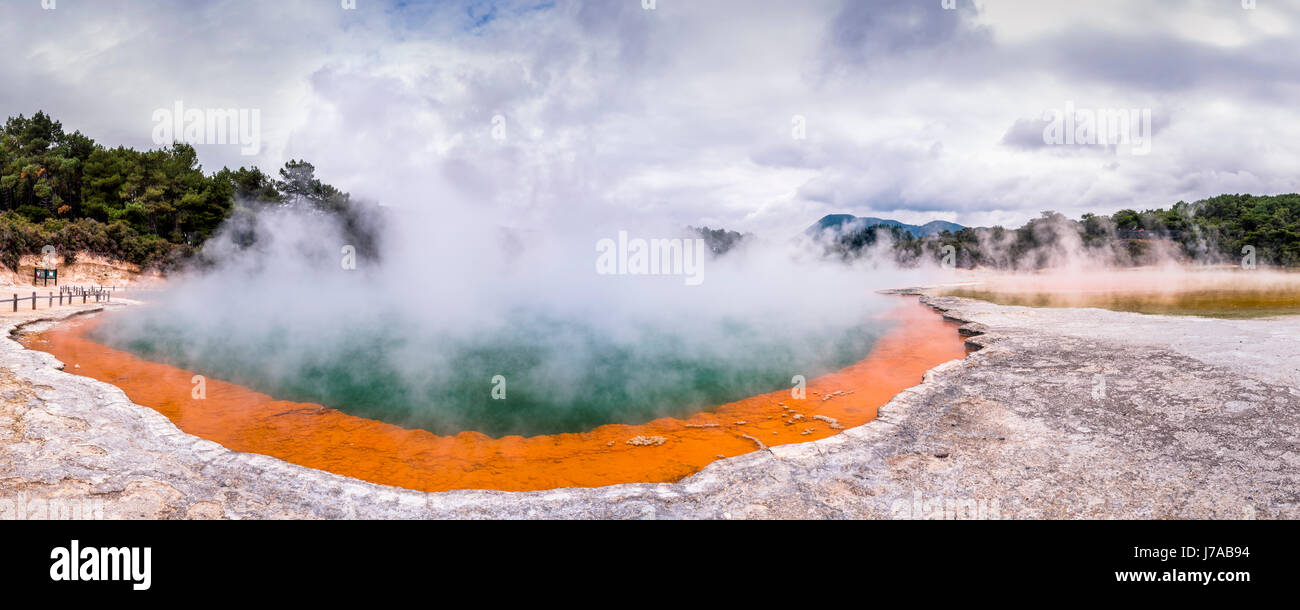 New Zealand, Rotorua, Wai-O-Tapu Thermal Wonderland, Champagne Pool ...