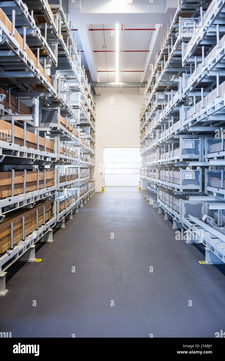 High rack factory warehouse Stock Photo - Alamy