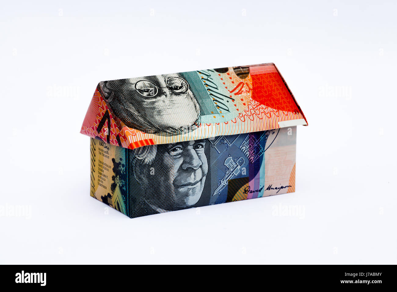 Origami house made with Australian Notes Stock Photo - Alamy