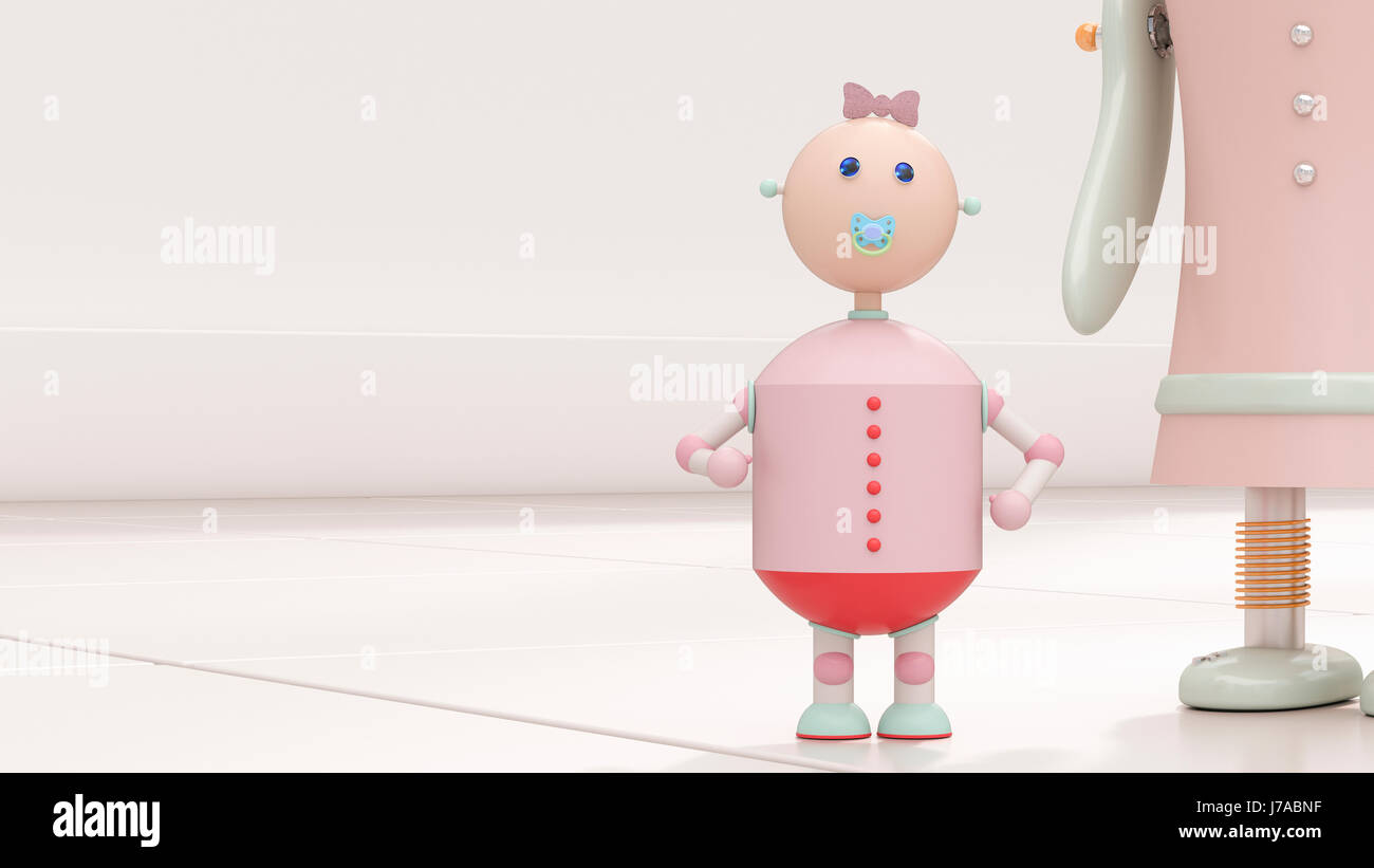 Illustration mother looking at children hi-res stock photography and ...